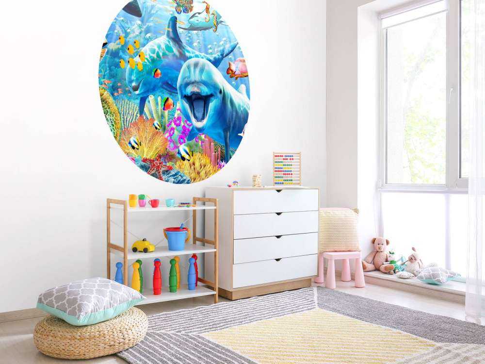 Fototapete - Underwater Fun Panorama - Fototapete