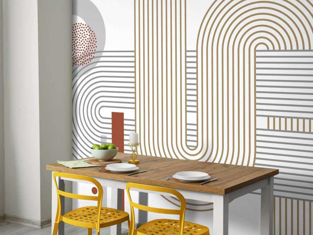 Fototapete - Layered Lines Dynamics - Fototapete