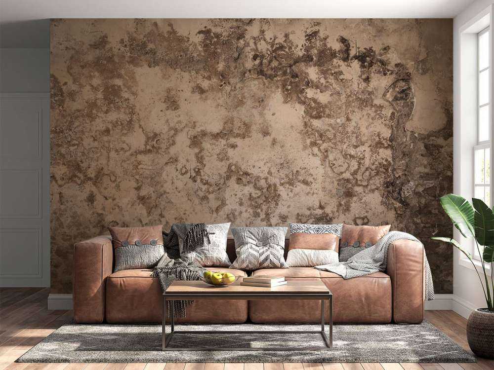 Fototapete - Beton mit Putz - Fototapete