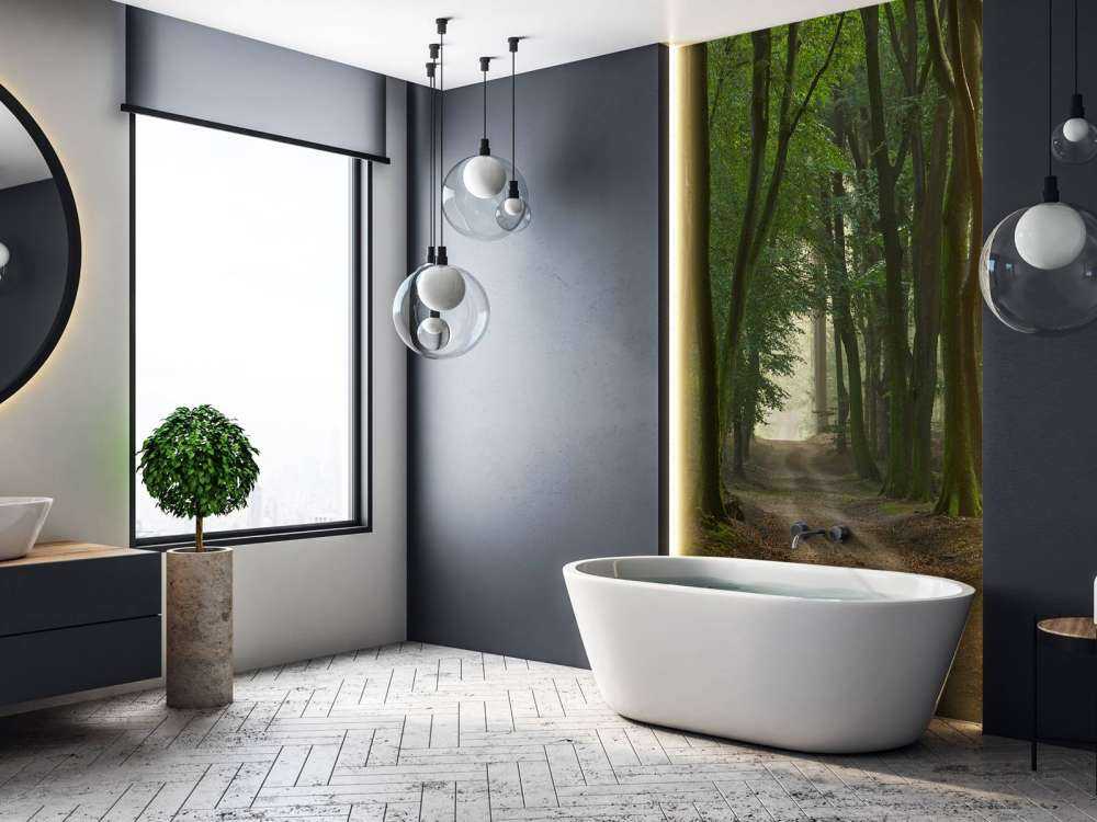 Fototapete - Sandweg im Wald - Fototapete