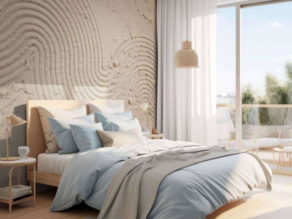 Fototapete - Texturierte Kunst in Taupe - Fototapete